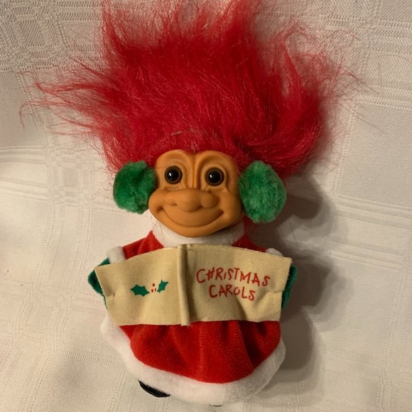 Russ | Holiday | Vintage 9s Russ Troll Dolls Christmas Carols 5 Red ...